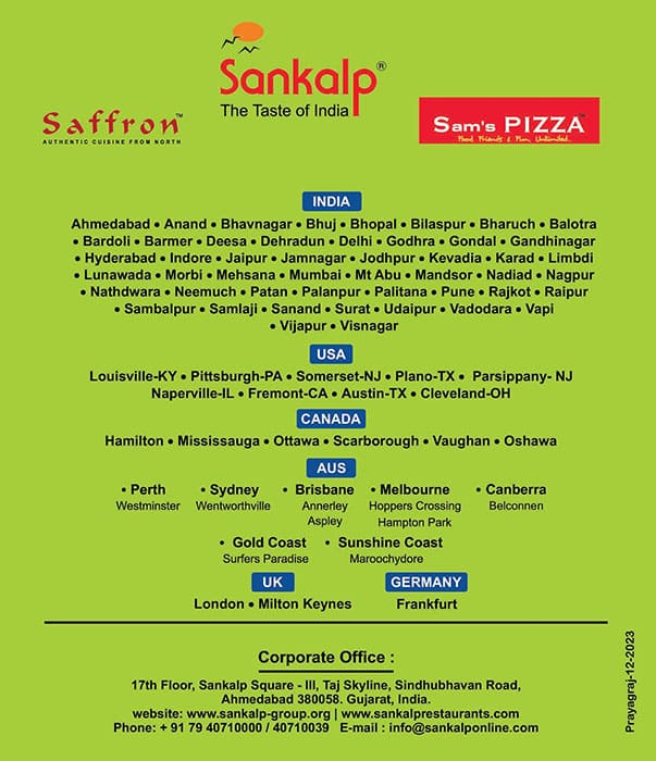 Menu of Sankalp Multicuisine Pure Veg Family Restaurant, Civil Lines ...