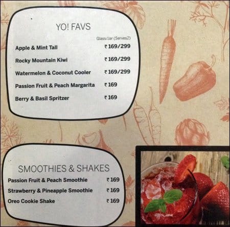 Menu at Yo! China, Gurugram, C 1538
