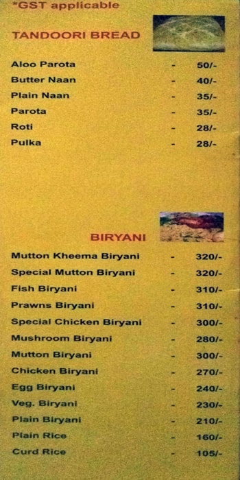 Menu at Highway Restaurant & Bar, Hyderabad
