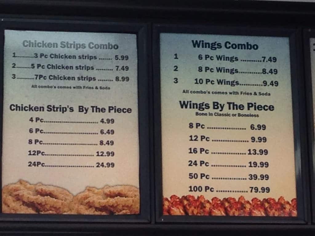 Menu at Crispy's Fish-N-Chips restaurant, Tucson, 736 E Fort Lowell Rd