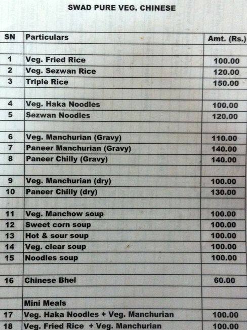 Swad Thali Menu, Menu for Swad Thali, Naupada, Thane West, Mumbai - Zomato