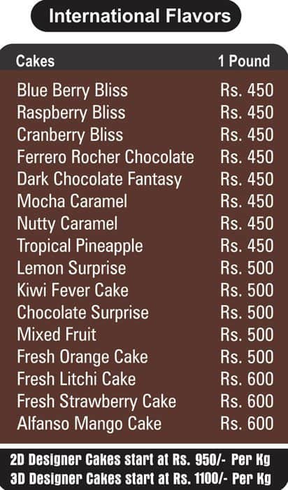 Cake Lounge Menu, Menu for Cake Lounge, Pimple Saudagar, Pune - Zomato