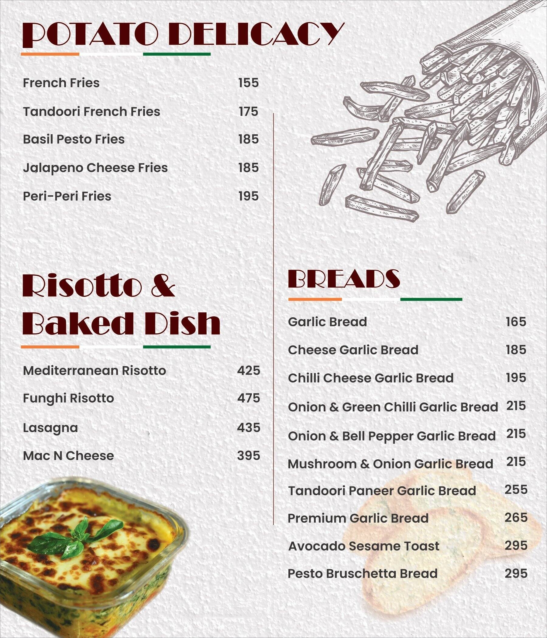 Menu of Pizzaiiolo - The Wood Fired Pizza, Thaltej, Ahmedabad