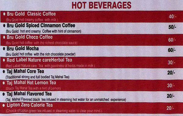 Menu at Bru Gold Cafe, Gurugram