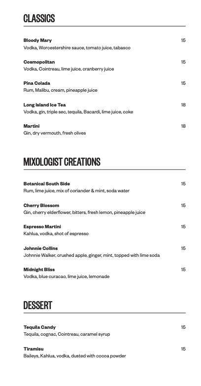 Menu at Visaya Restaurant, Auckland