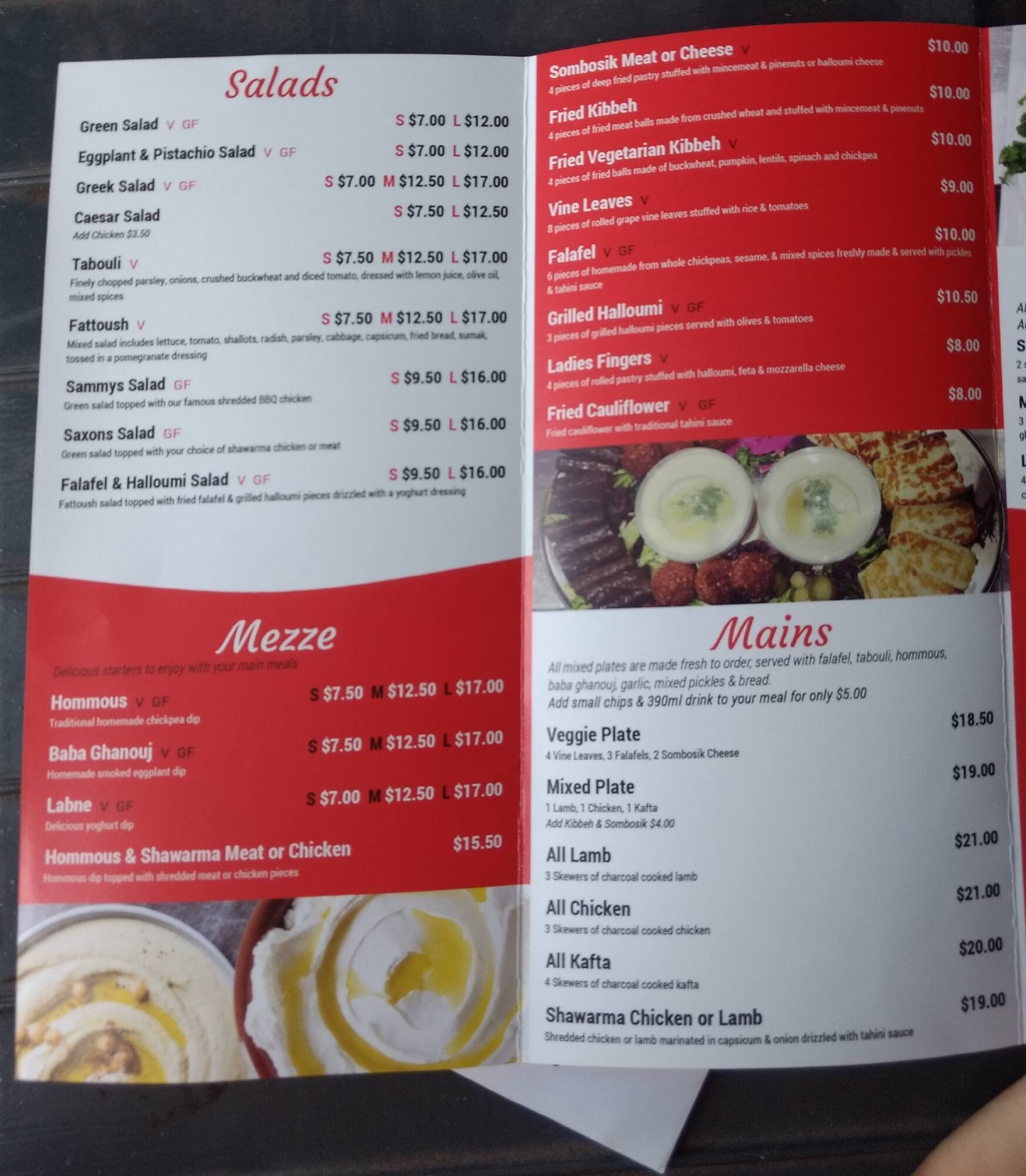 Menu at Sammy's Restaurant Gymea, Gymea