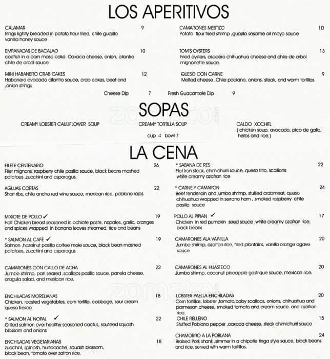 Mestizo Menu, Menu for Mestizo, Cornelius, Charlotte - Urbanspoon/Zomato