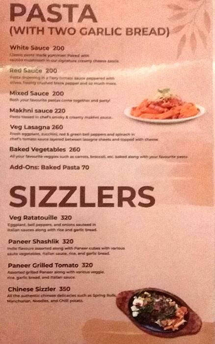 Menu at Bistro 57, Gwalior