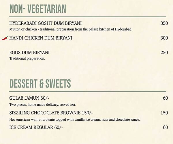 Menu at Curries Gandhinagar, Gandhinagar