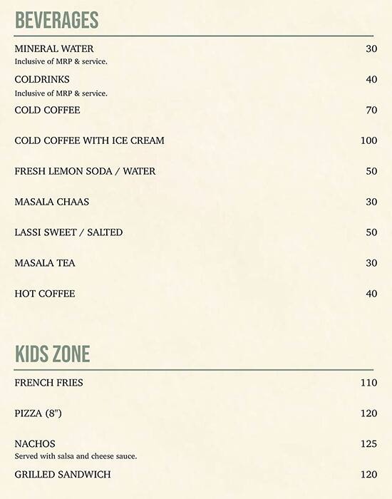 Menu at Curries Gandhinagar, Gandhinagar