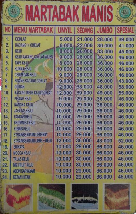Martabak Alim Menu, Menu untuk Martabak Alim, Bekasi Timur, Bekasi ...