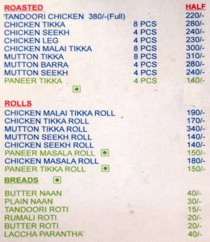 Menu at Sameer Qureshi's Kabab Corner ️, Gurugram, CB-70-71