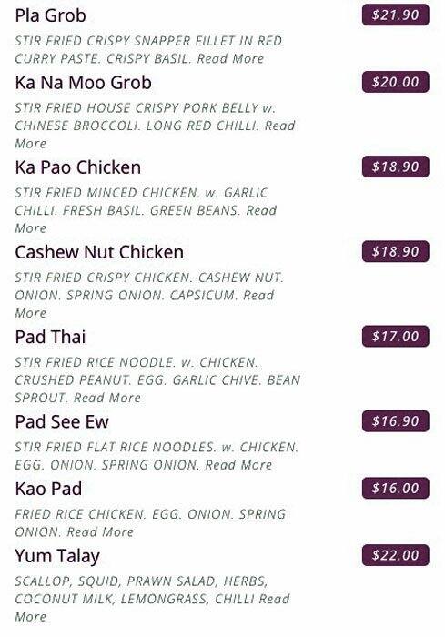 Menu at Cafe 82, Grange, 665 Grange Road