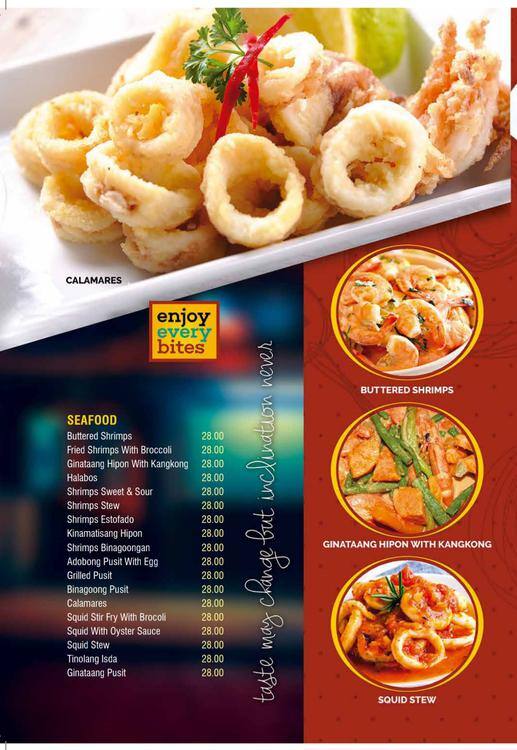 Menu of Manila Pinoy Bakery, Tourist Club Area (Al Zahiyah), Abu Dhabi