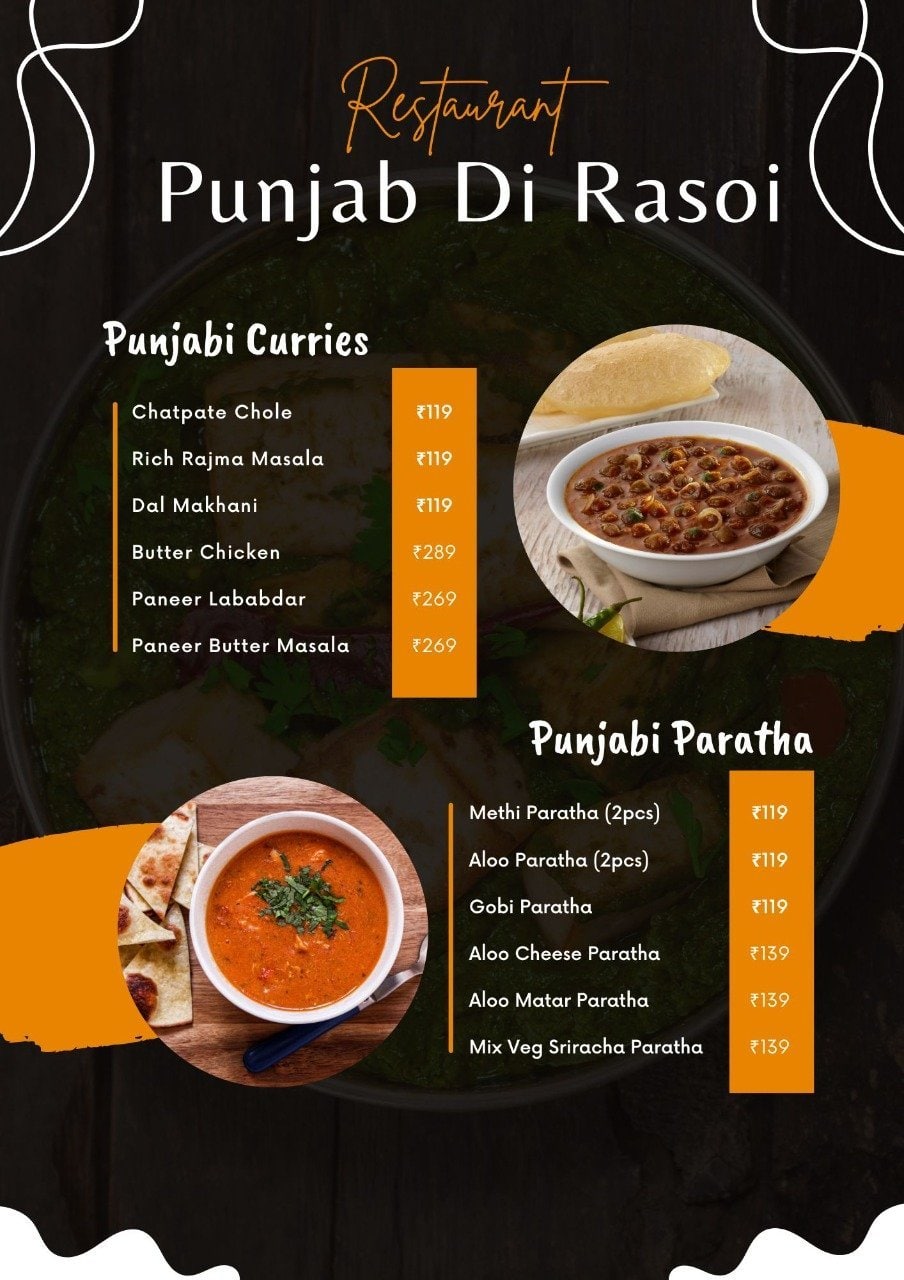Menu of Punjab Di Rasoi, Baner, Pune