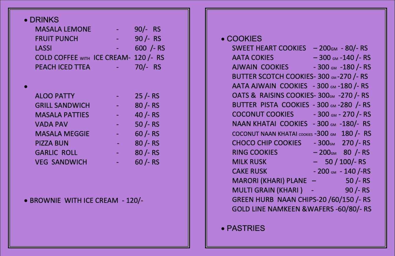 Menu at Shakes and Bakes, Dehradun