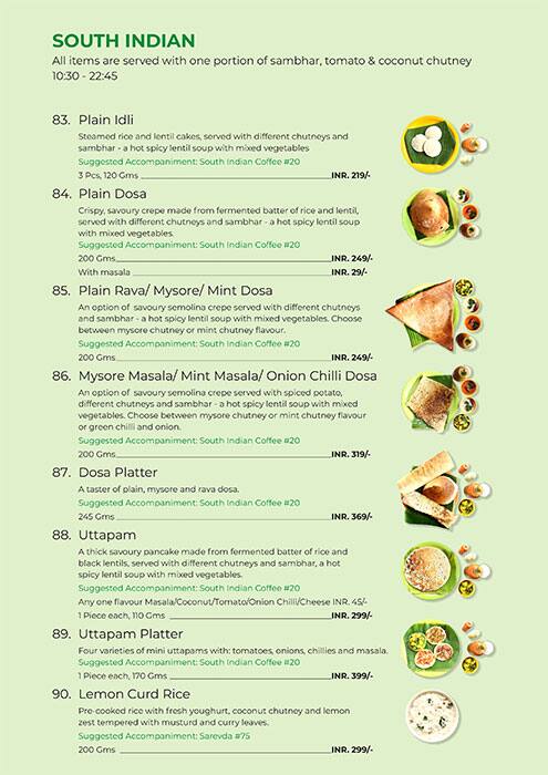 Menu at The Green House, Ahmedabad