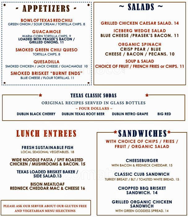 Menu at Cibolo Moon BBQ, San Antonio