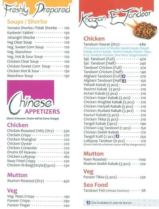 Naaz Restaurant Menu, Menu for Naaz Restaurant, Sakinaka, Mumbai - Zomato