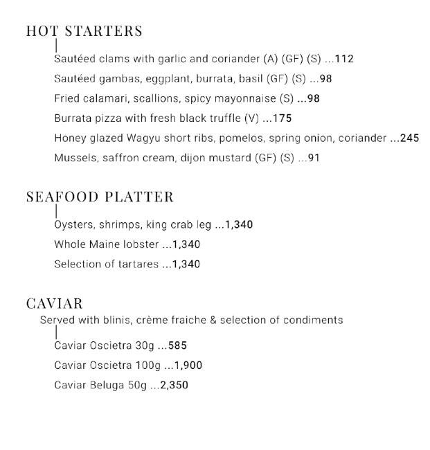 Menu at Twiggy by La Cantine restaurant, Dubai