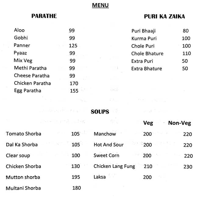 Menu of Shobha's Kitchen, Kopar Khairane, Navi Mumbai