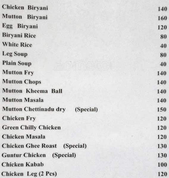 Menu at 24th Main Biryani, Bengaluru, 9/10