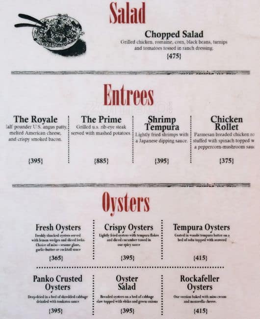 Menu at Scarlet Bar and Lounge / Craft Bar, Taguig