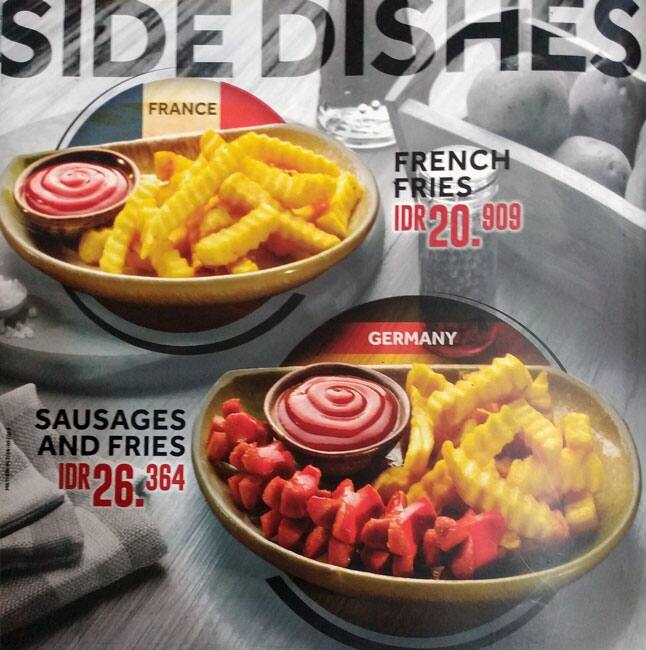 Menu at Platinum, Jakarta, Pasaraya Grande