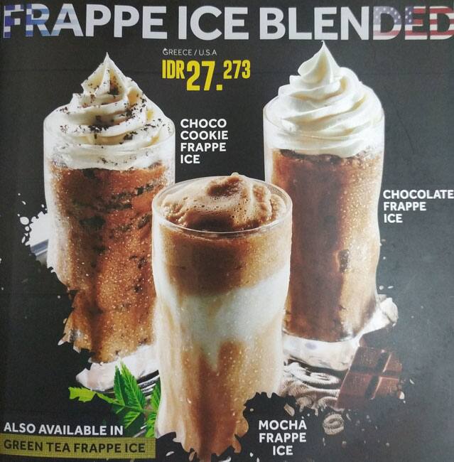 Menu at Platinum, Jakarta, Pasaraya Grande