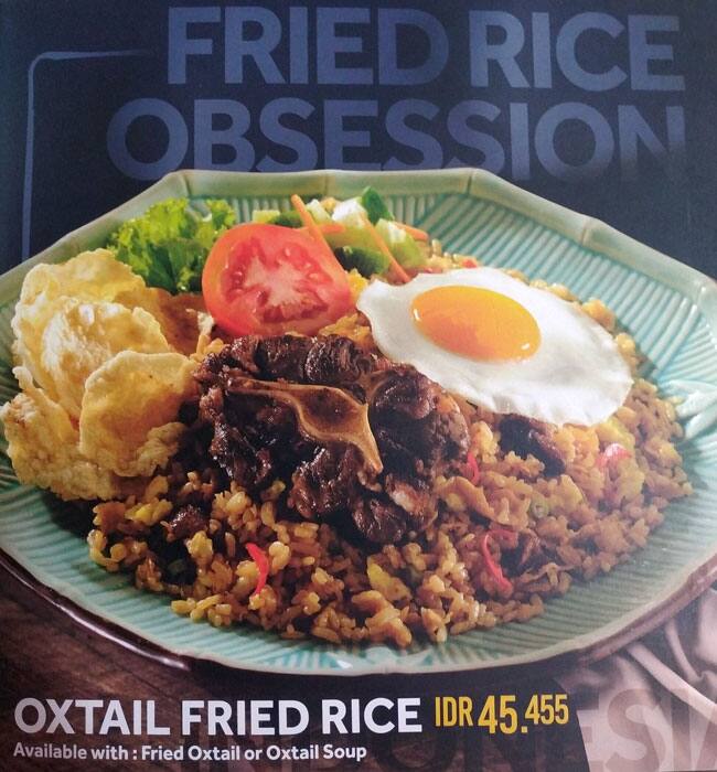 Menu at Platinum, Jakarta, Pasaraya Grande