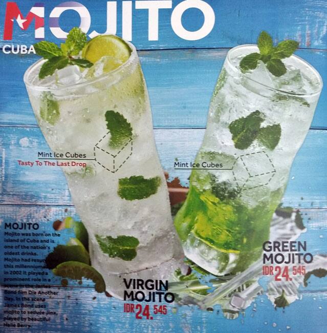 Menu at Platinum, Jakarta, Pasaraya Grande