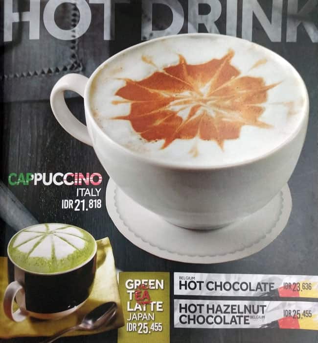 Menu at Platinum, Jakarta, Pasaraya Grande