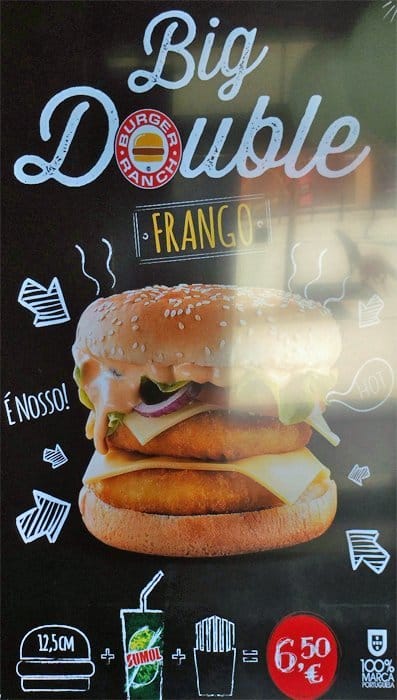 Menu at Burger Ranch, Lisbon, C. C. Alvaláxia