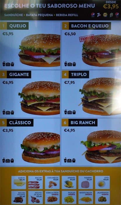 Burger Ranch Menu, Menu de Burger Ranch, Ericeira, Lisboa - Zomato Portugal