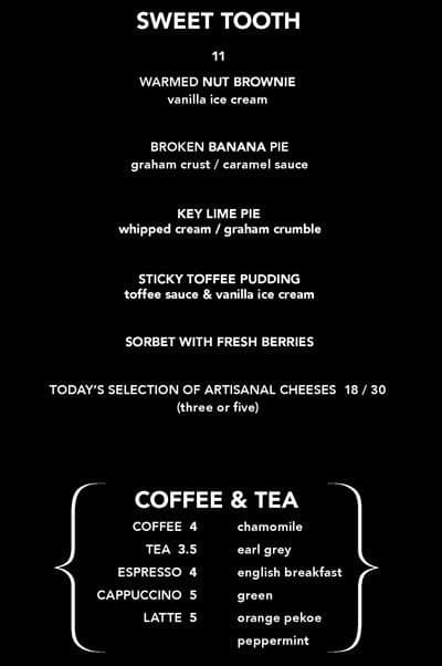 Menu at e11even steakhouse, Toronto, 15 York Street Corner of York and