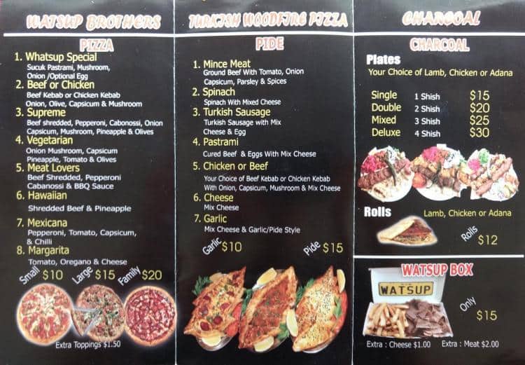 Menu at Watsup Brothers BBQ, Gledswood Hills, 13/1 Gregory Hills Dr