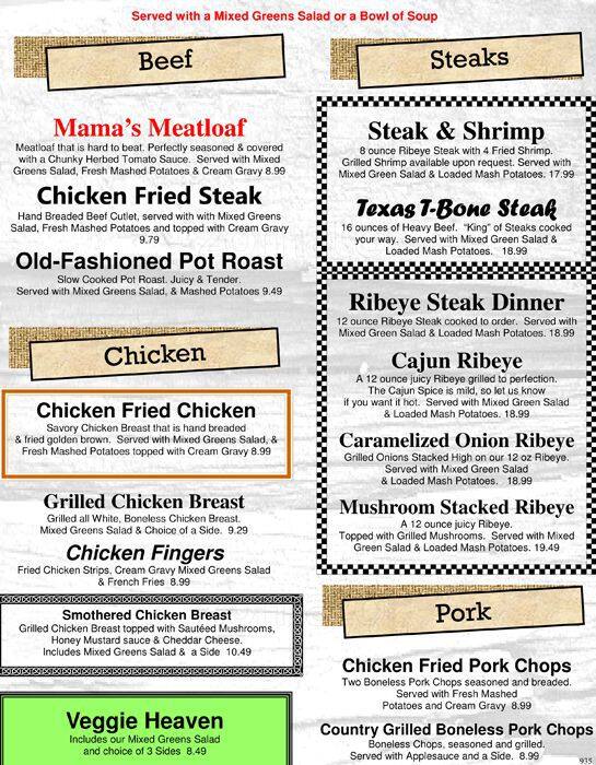 Menu at Rocket Wings & Dixie Grill steakhouse, Seguin, 380 Texas Hwy 123
