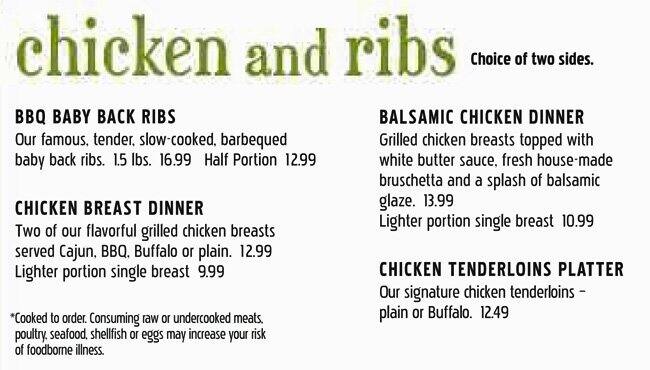 Menu at Ground Round pub & bar, Neenah