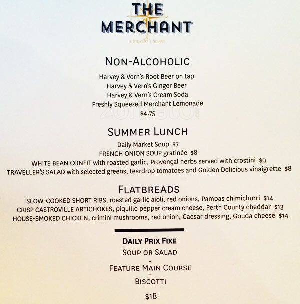 The Merchant Menu, Menu for The Merchant, Entertainment District ...