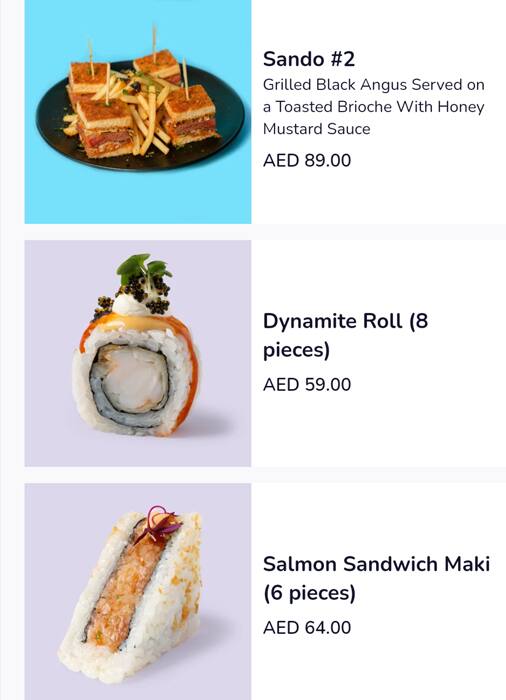 Menu at Akiba Dori - Yas Bay restaurant, Abu Dhabi