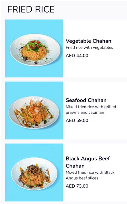 Menu at Akiba Dori - Yas Bay restaurant, Abu Dhabi