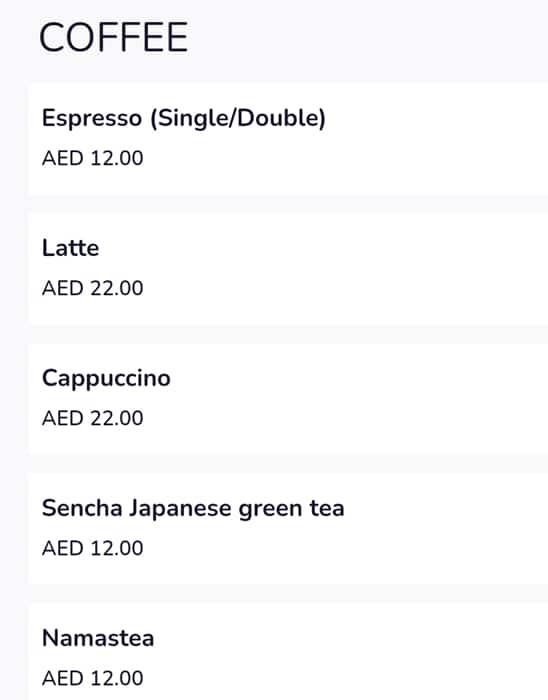 Menu at Akiba Dori - Yas Bay restaurant, Abu Dhabi