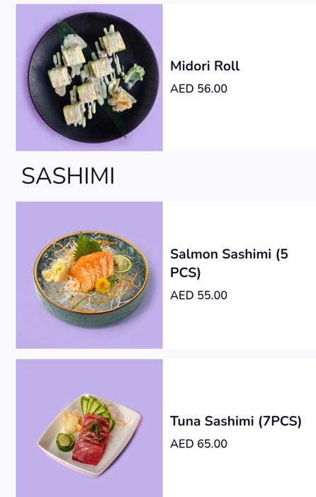 Menu at Akiba Dori - Yas Bay restaurant, Abu Dhabi