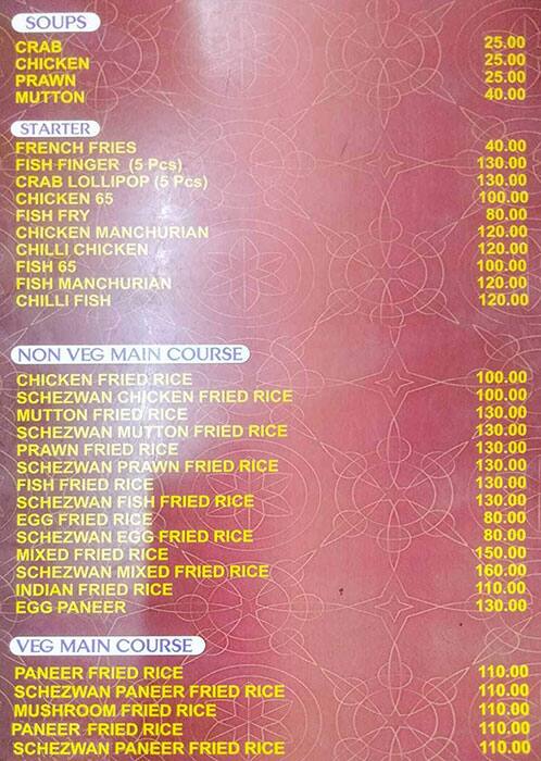 Menu of Food Plus, Ambattur, Chennai