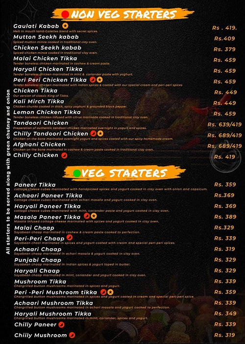 Menu of Curry Club, Rajouri Garden, New Delhi