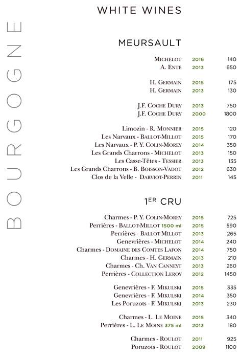 Menu at Alain Ducasse at The Dorchester restaurant, London, 53 Park Ln
