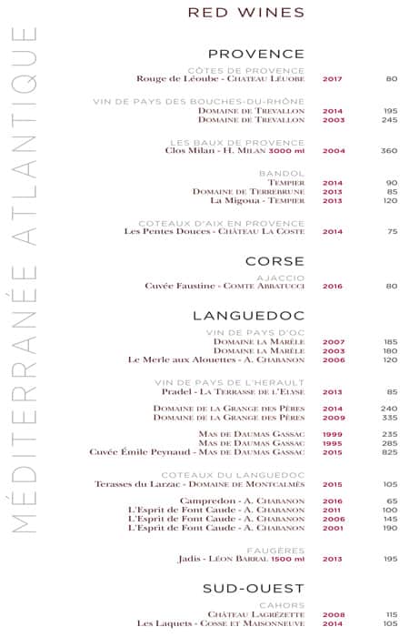 Menu at Alain Ducasse at The Dorchester restaurant, London, 53 Park Ln