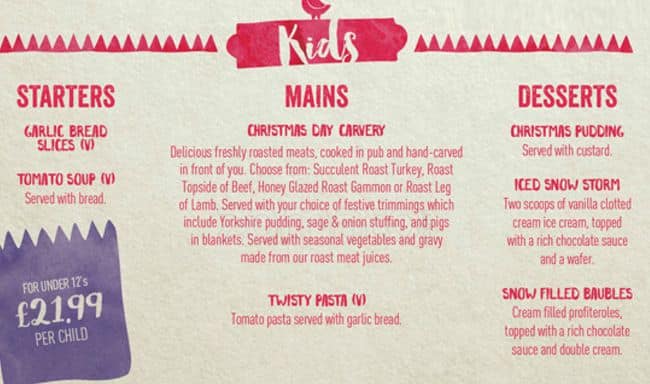 Menu at Marquis of Granby pub & bar, Esher, Portsmouth Road