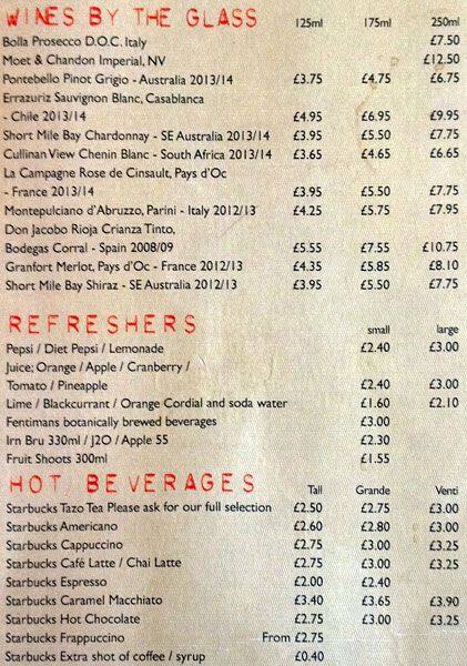 Menu at Cast Iron Grill pub & bar, Edinburgh