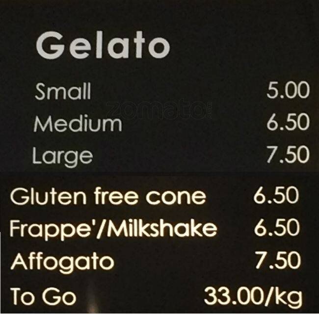 .Gelato Simply Italian Menu, Menu for .Gelato Simply Italian, Yonge ...